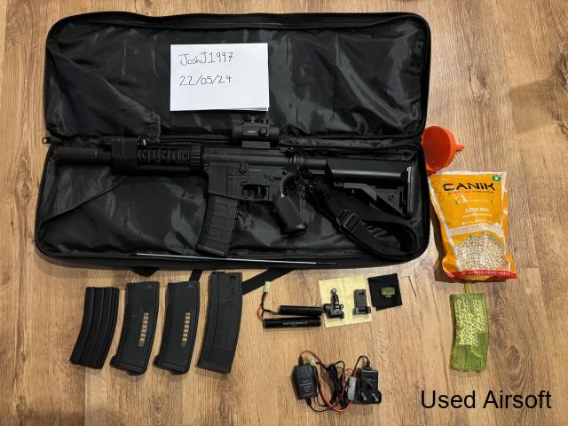 BUNDLE – CYMA M4 + (Mags, BBs, upgraded battery, various gear) Bexley - Used Airsoft ' The ...