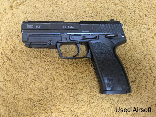 Umarex KWA USP 45 with front light attachment and spare mag. - Used ...