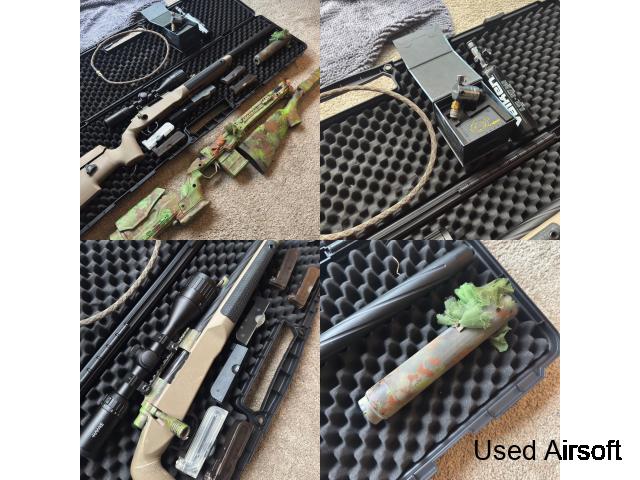 Entire airsoft bundle. Hpa VSR, Custom TM hicapa, loads of kit Wimborne ...